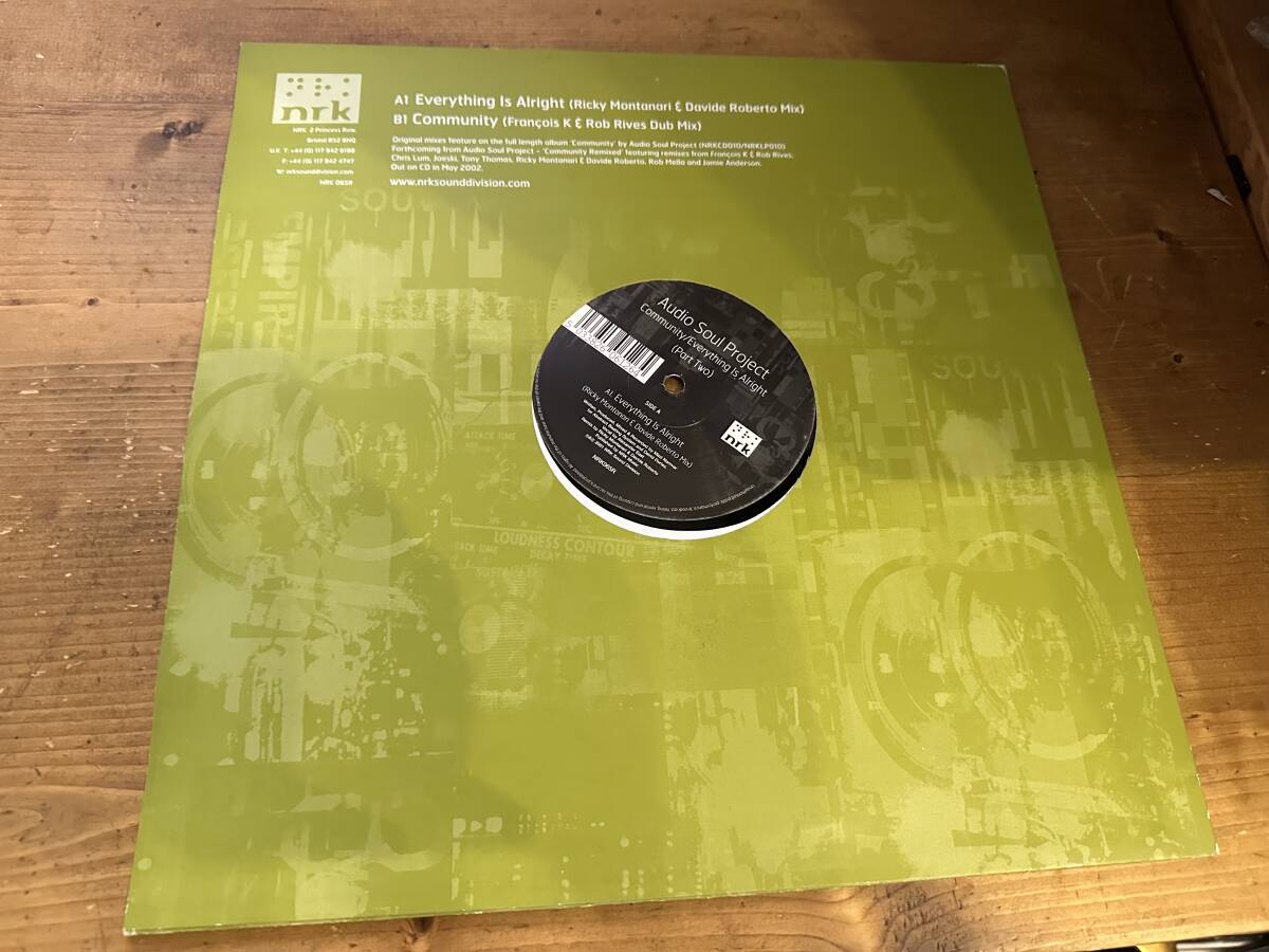【傷や汚れあり】12”★Audio Soul Project / Community / Everything Is Alright ...