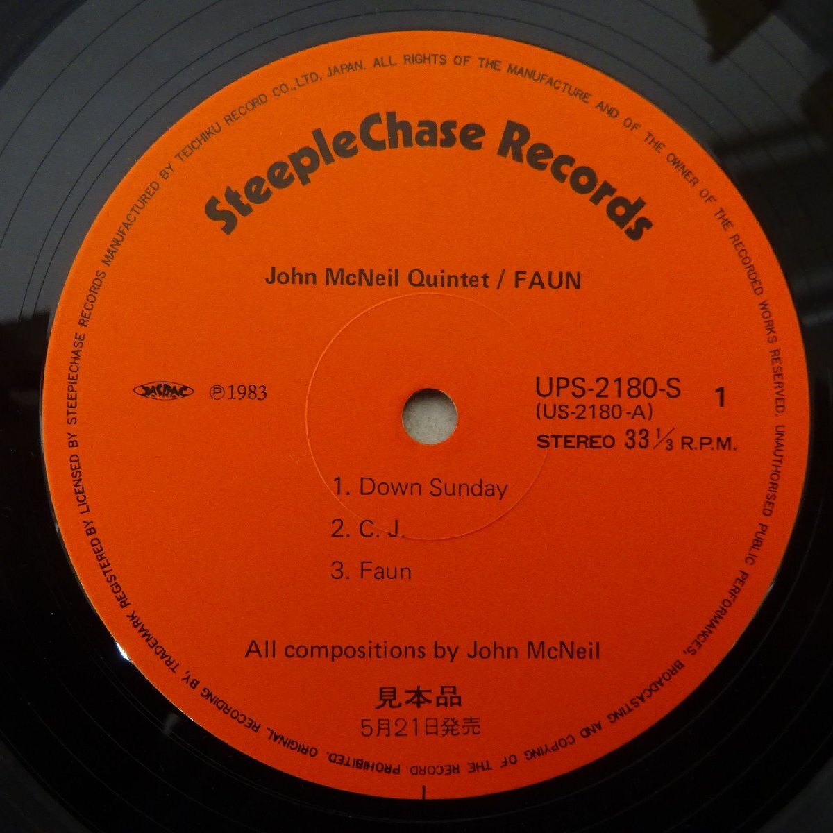 【やや傷や汚れあり】10051176;【美盤/帯付/プロモ/STEEPLECHASE】John McNeil Quintet / Faunの ...