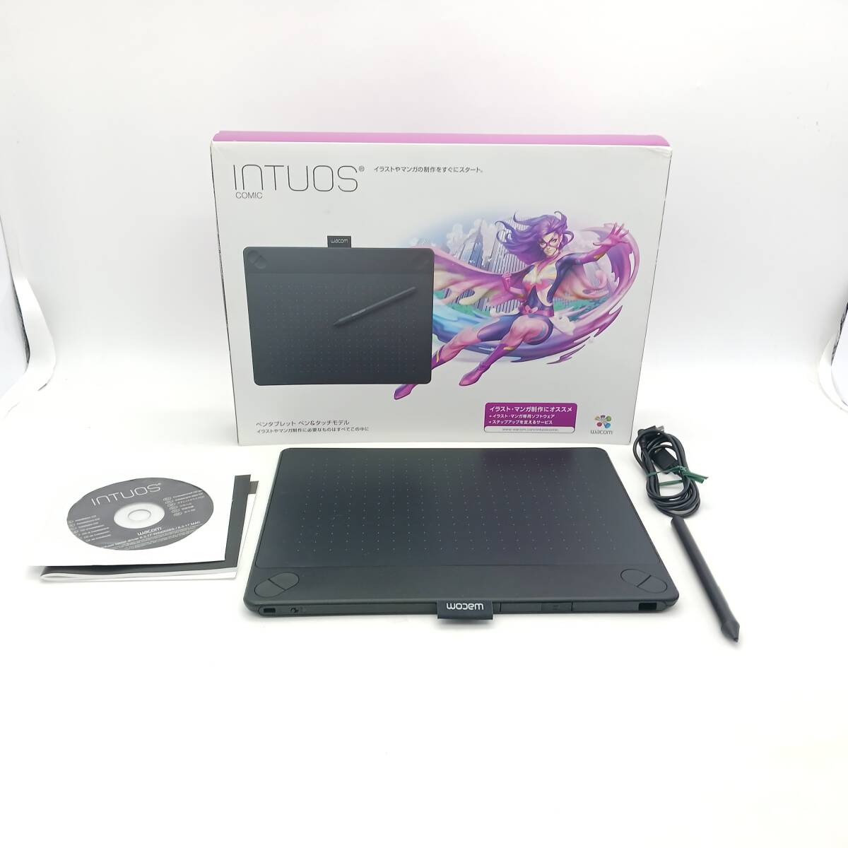 【やや傷や汚れあり】Intuos Comic medium （ブラック） CTH-690/K1 WACOM（ ワコム） ペンタブレット 動作確認済の落札情報詳細 - Yahoo!オークション ...