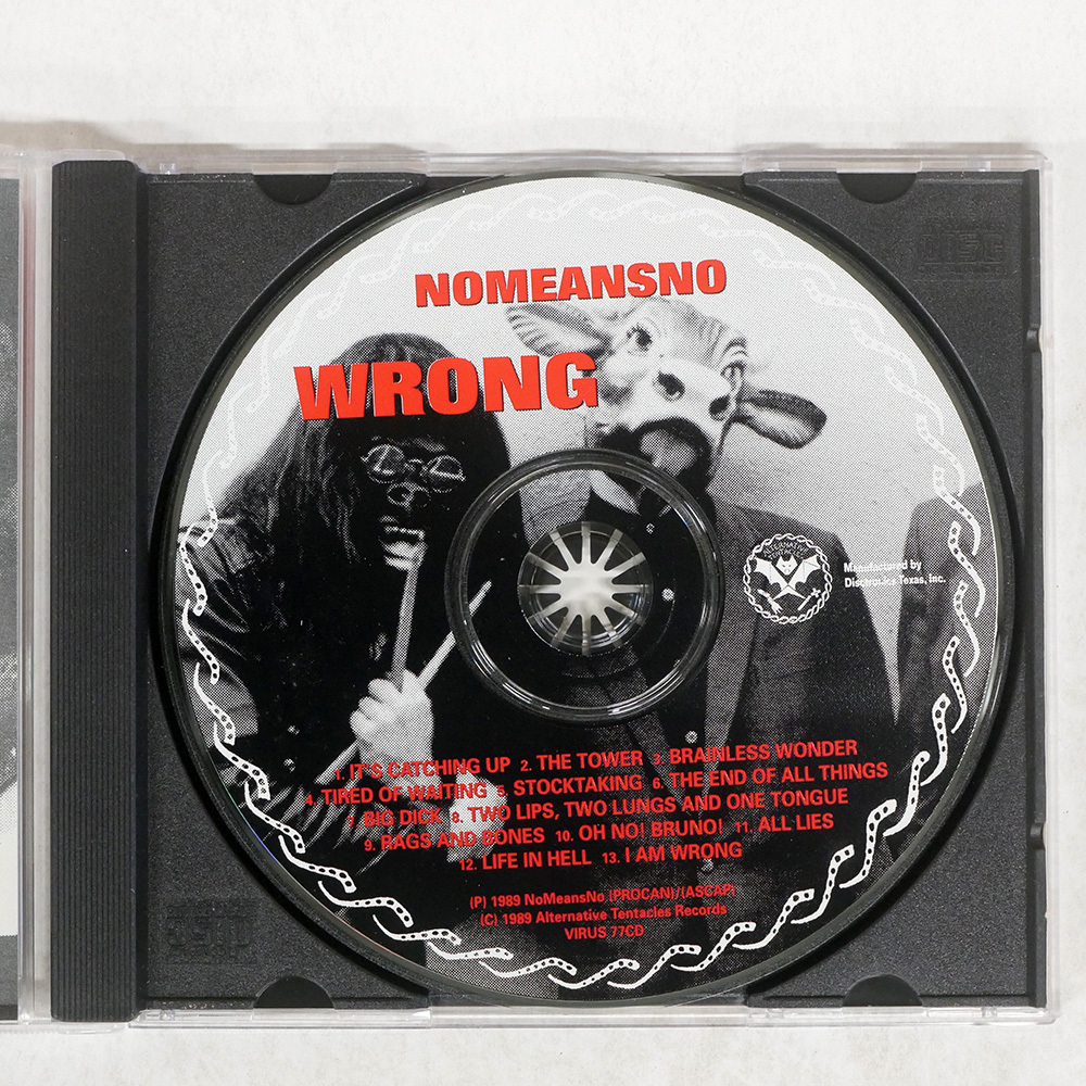 【やや傷や汚れあり】US盤 NOMEANSNO/WRONG/ALTERNATIVE TENTACLES VIRUS77CD CD の落札情報詳細 - Yahoo!オークション落札価格検索 オークフリー