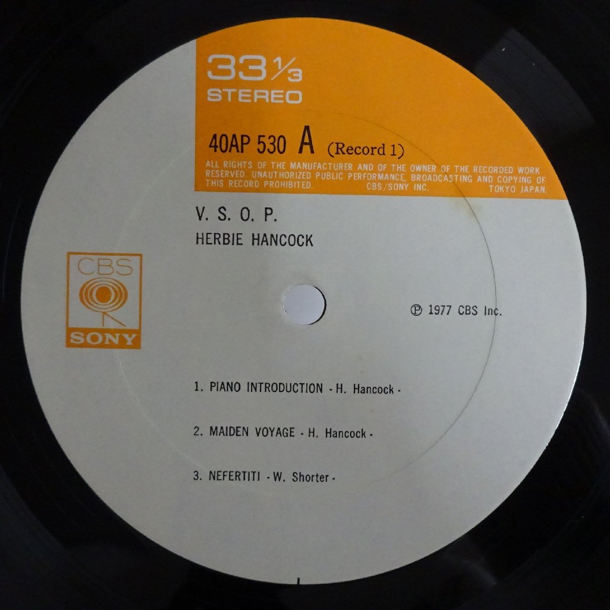 【やや傷や汚れあり】11217280;【美盤/国内盤/CBS/sony/見開き/2LP】Herbie Hancock / V.S.O.P. ニューポートの追想の落札情報詳細 - Yahoo ...