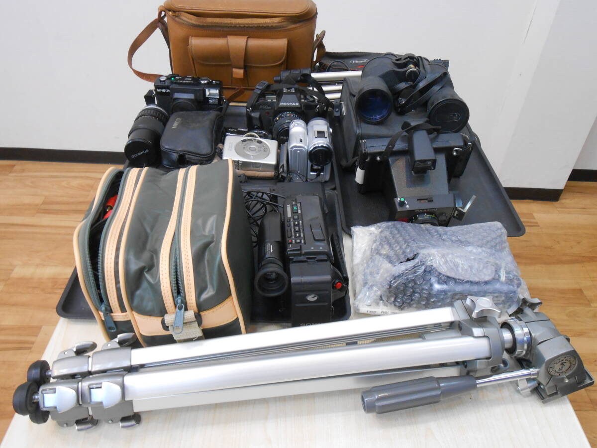 【傷や汚れあり】1198 フィルム デジタル ビデオ ポラロイド カメラ 三脚 双眼鏡 レンズ おまとめ CANON MINOLTA SONY SANYO PENTAX RICOH その他の ...