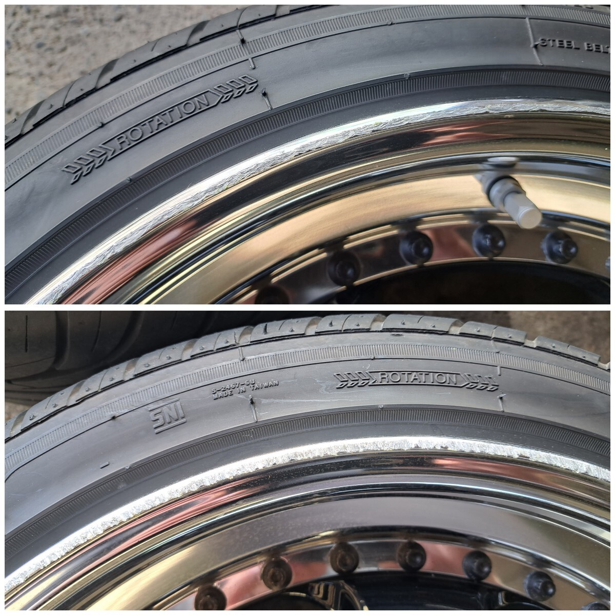 【傷や汚れあり】当時物 希少! 深リム WORK MEISTER ワーク マイスター S1R 2PIECE 18インチ 10J−24 11J− ...