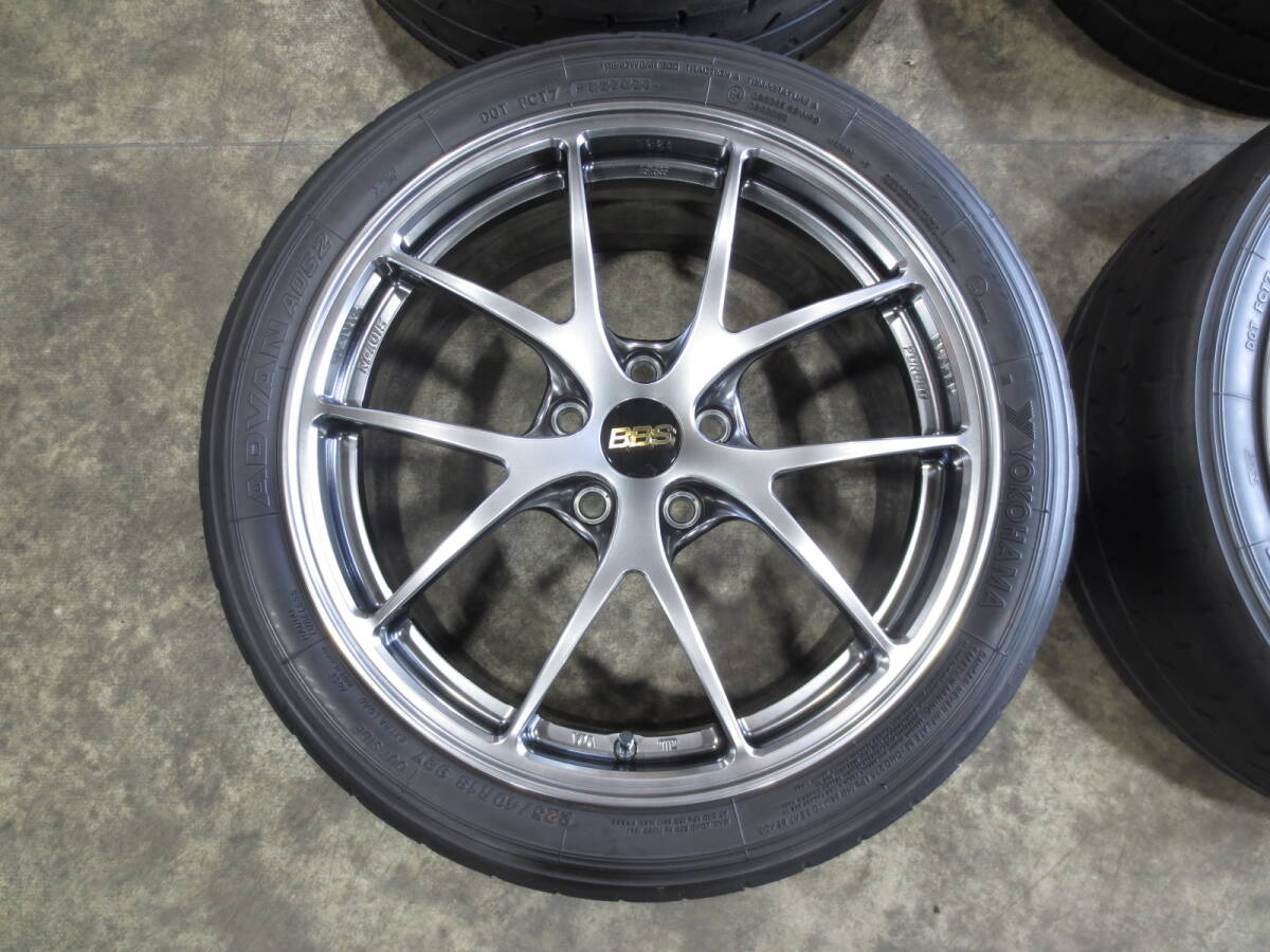 【やや傷や汚れあり】【中古タイヤホイールset】 ☆超美品☆ BBS RI-A 015 18インチ 8.0J +45 5H PCD112 225/40R18 4本set 鍛造 FORGED ...