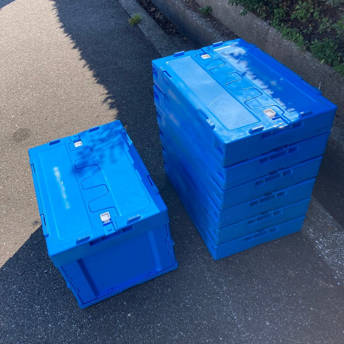 【傷や汚れあり】キ友.c023A オリコン サンテナ 折り畳みコンテナ(内寸幅49cm×奥行33.5cm×高さ31cm、外寸幅53cm×奥行36.5cm×高さ34.5cm)、7台セットの落札 ...