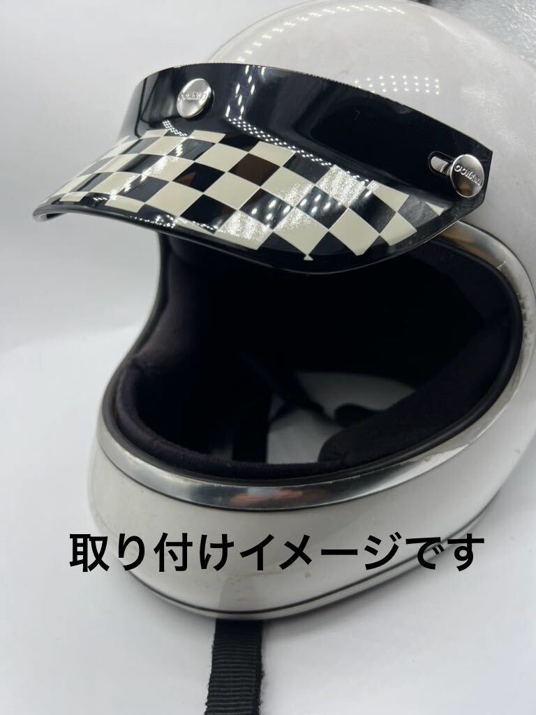 【未使用】OOHAMA ヘルメットバイザー 送料無料 チェッカー (BUCO 汎用 ヘルメット BELL tt&co moto3 ハーレー ...
