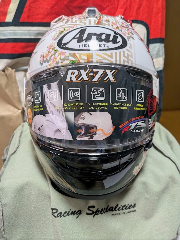【未使用】新品未使用品 Arai アライ RX-7X TSUBASA ツバサ ヘルメット サイズ：XL (61-62cm)の落札情報詳細 - Yahoo!オークション落札価格検索 オークフリー