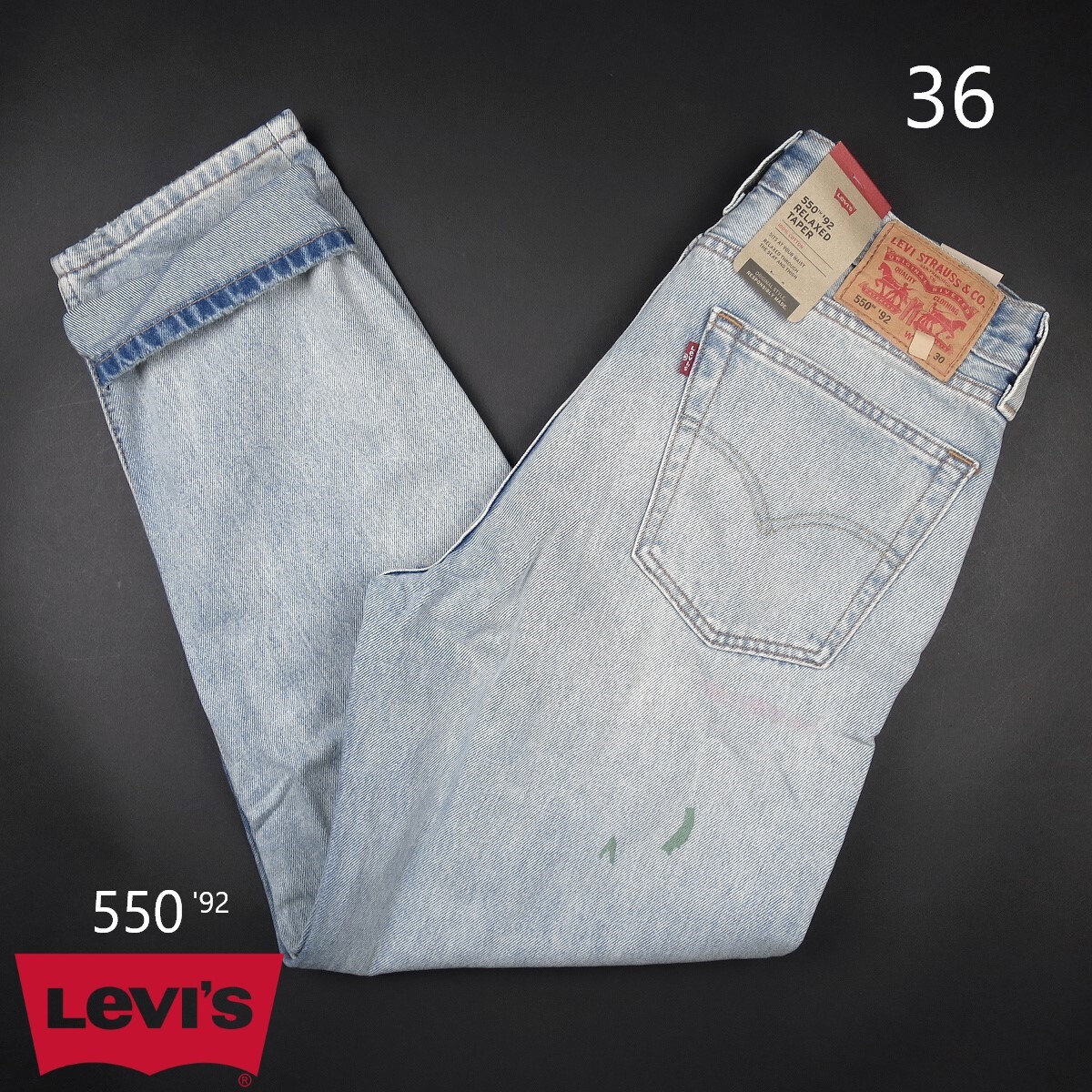 【未使用】新品★Levi's/リーバイス/550'92 リラックステーパードジーンズA341/ペイント加工/【36】の落札情報詳細 - Yahoo!オークション落札価格検索 オークフリー