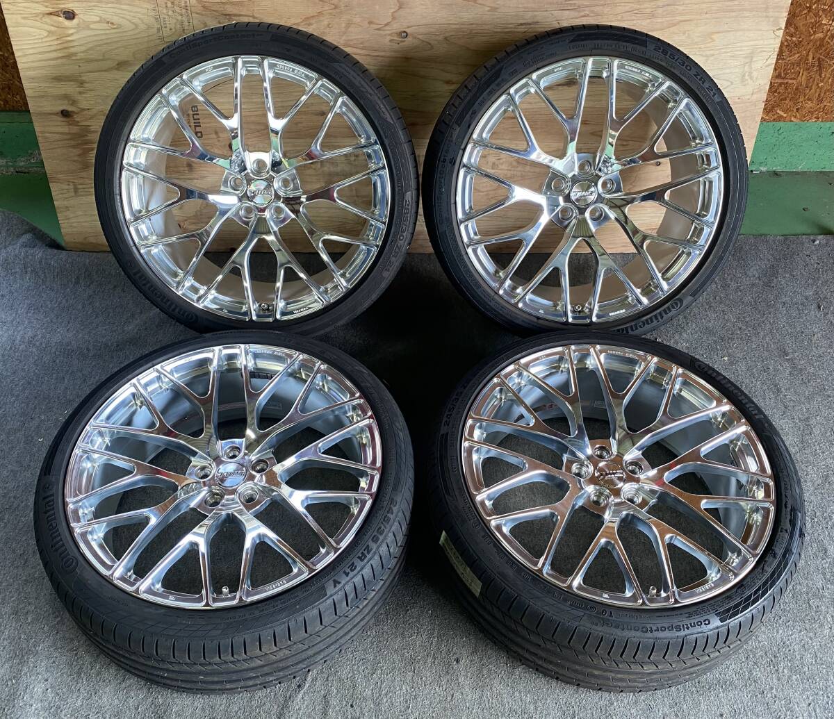 【やや傷や汚れあり】美品！TWS Exspur RN1+udm 245/35ZR21 2本 285/30ZR21 2本 Continental ContiSportCntact FORGED ...