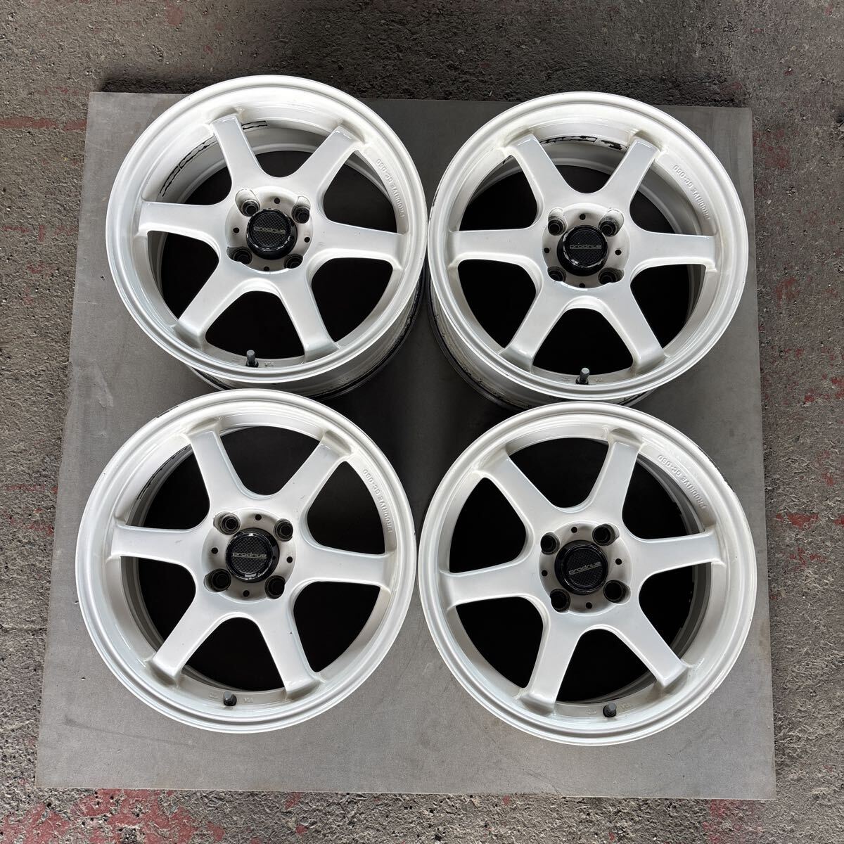 【やや傷や汚れあり】【862】PRODRIVE GC-06D 15インチ6.5j PCD100×4H +35 4本セット プロドライブ GC ...