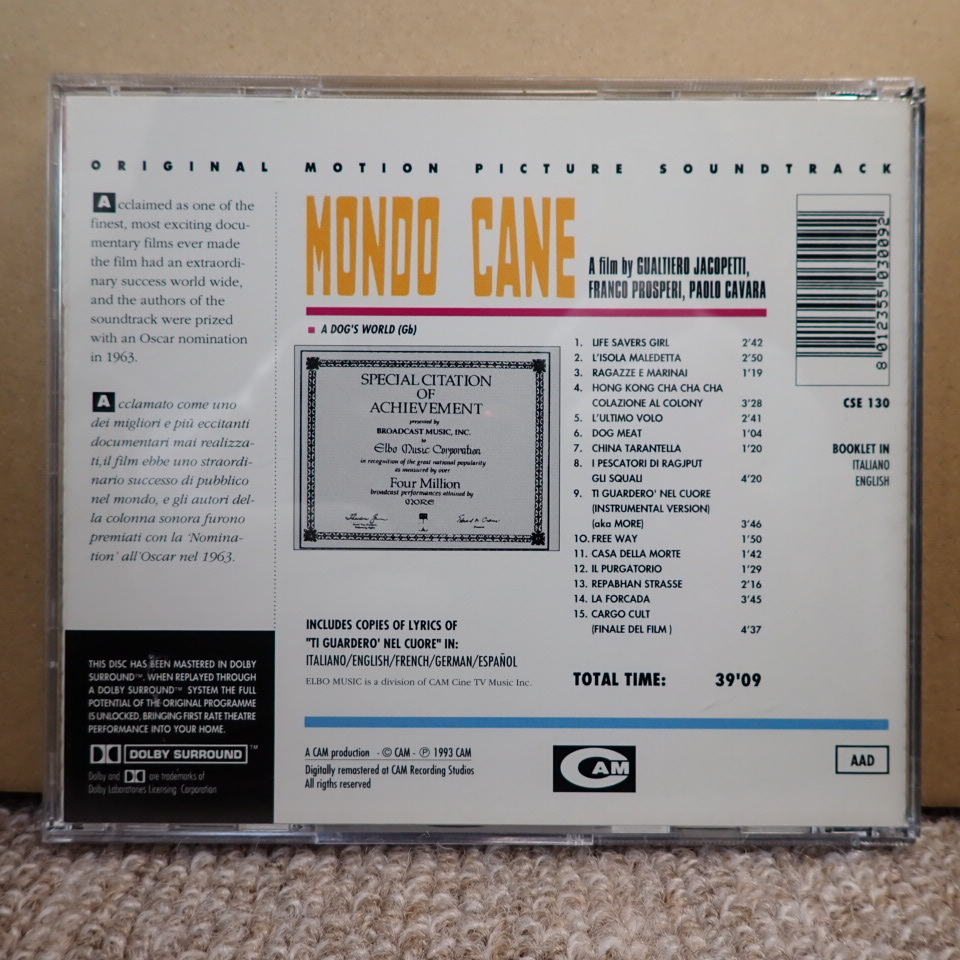 【目立った傷や汚れなし】52.【CD/ 映画サントラ】 Mondo Cane / 世界残酷物語 / CSE 130の落札情報詳細 ...