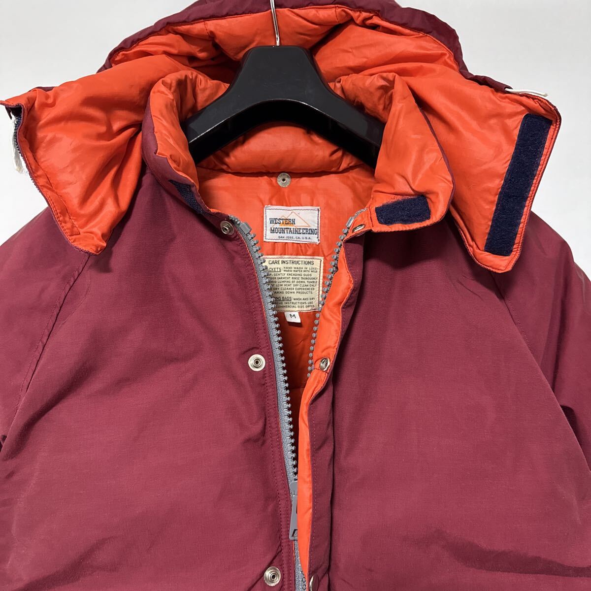 【目立った傷や汚れなし】美品 希少 70~80年代 アメリカ製 western mountain eering ダウン ジャケット M USA ...