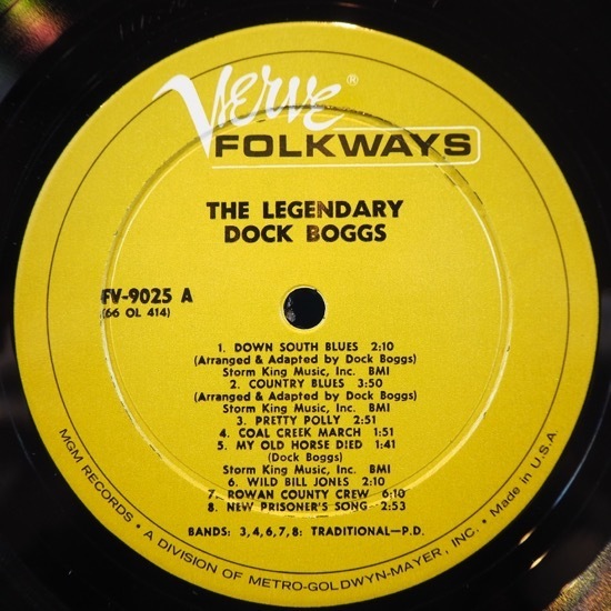 【中古】 シュリンク! 1964年! VERVE溝レコ! ★DOCK BOGGS/LEGENDARY★オリジナル名盤 の落札情報詳細 ...