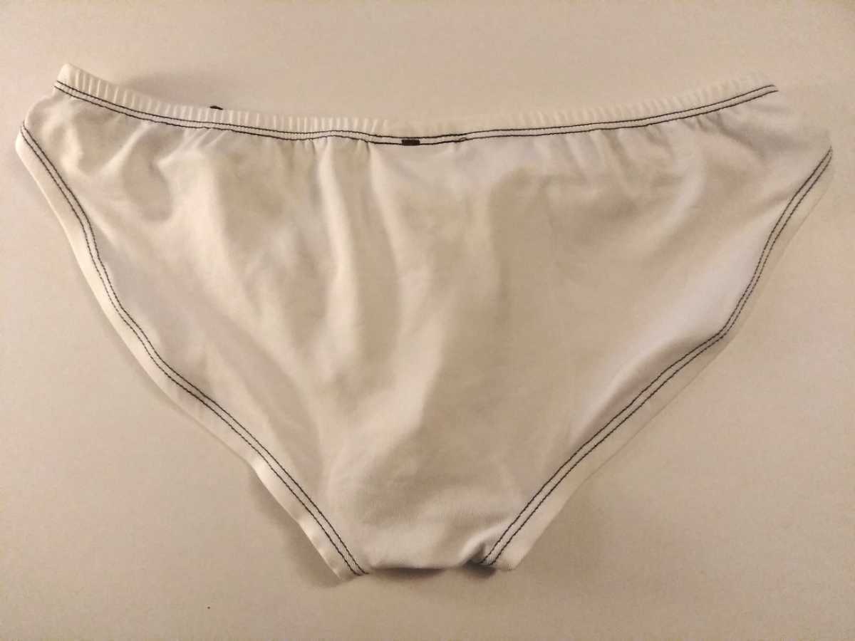 【新品】【GOOD MEN WEAR】★競パン風ぴっちりビキニSサイズ(ホワイト/ブルーロゴ刺繍)★未使用★極初期に販売され即完売！レア★ ...