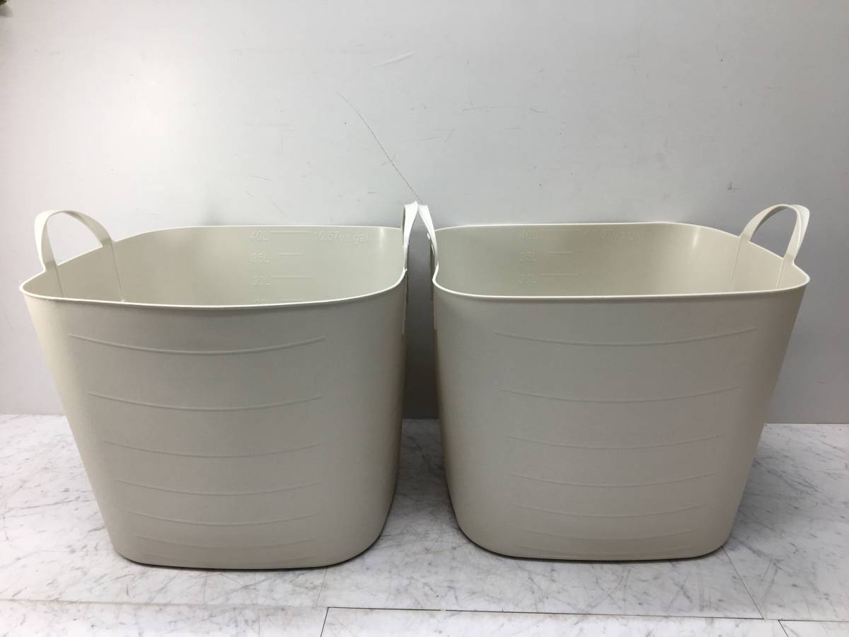 フランス製★LIFEPLASTIC stacksto baquet/スタックストー バケットL/40L 収納/スタッキング/ランドリー ...