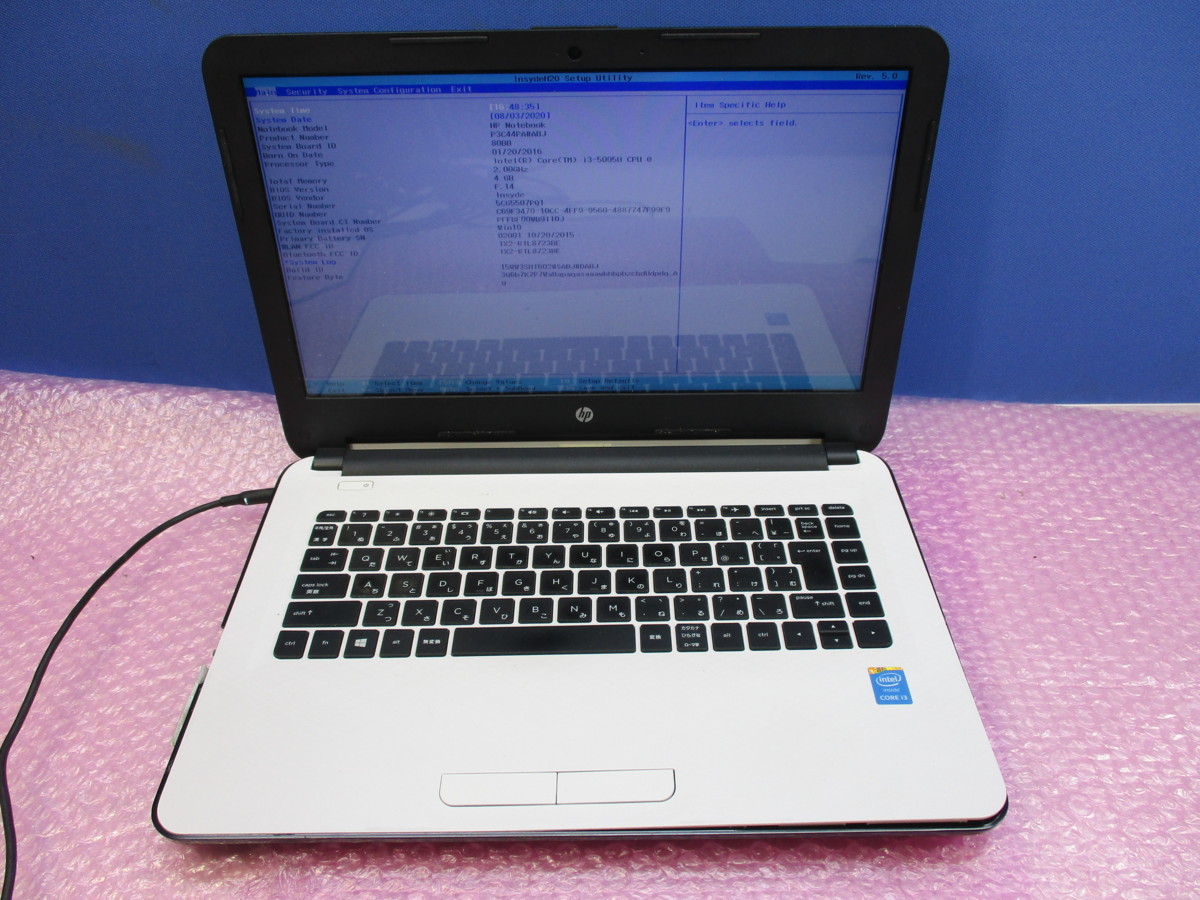 NT: HP TPN-1119 (14-ac105TU) Core i3-5005U 2.0GH /4GB/ 無線 ノートの落札情報詳細 - Yahoo!オークション落札価格検索 オークフリー