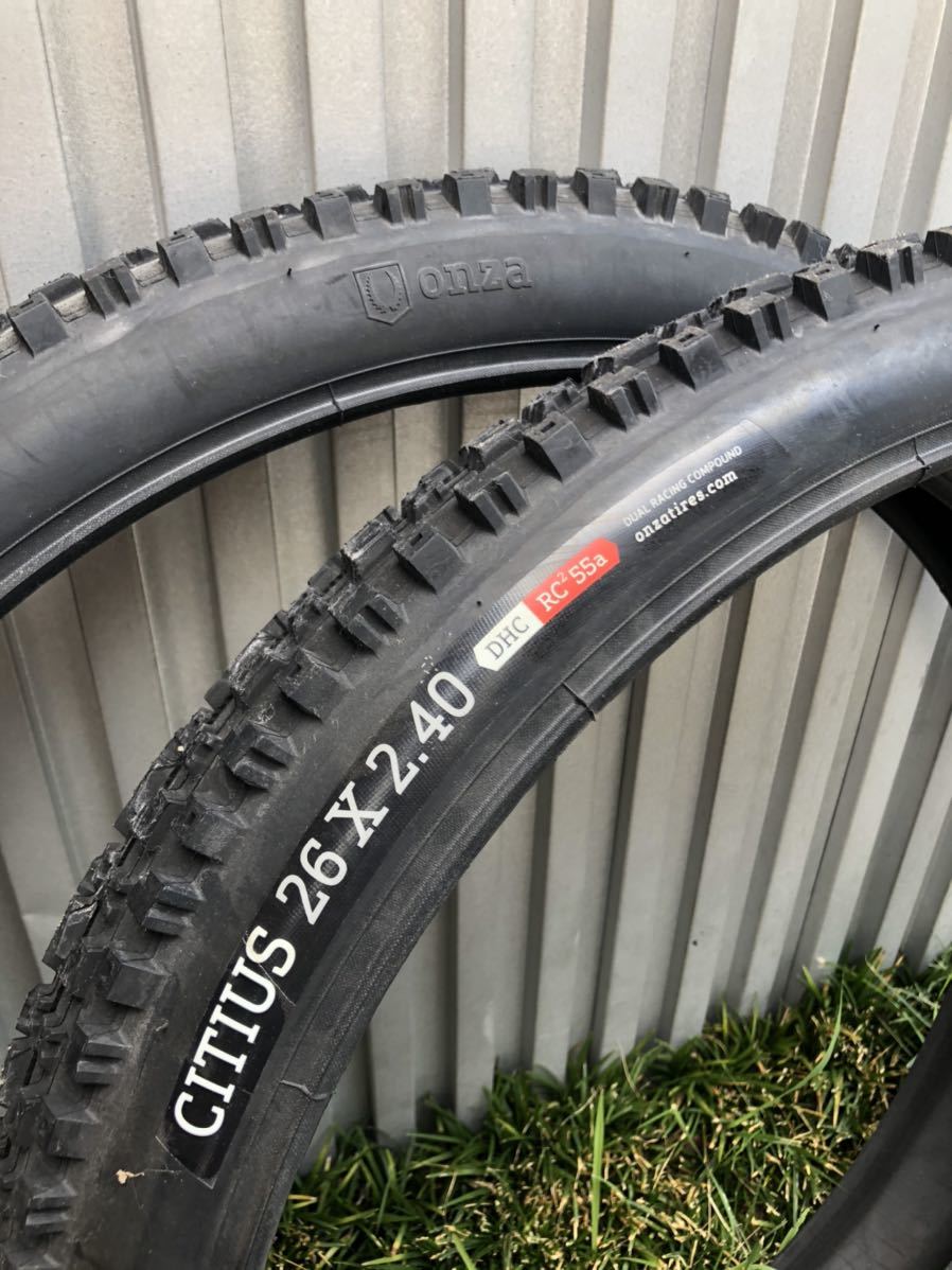onza citius 26x2.4 マウンテンバイク タイヤ 2本セット 仮組みのみ未走行 mtb ダウンヒル 街乗りにも の落札情報詳細 ...