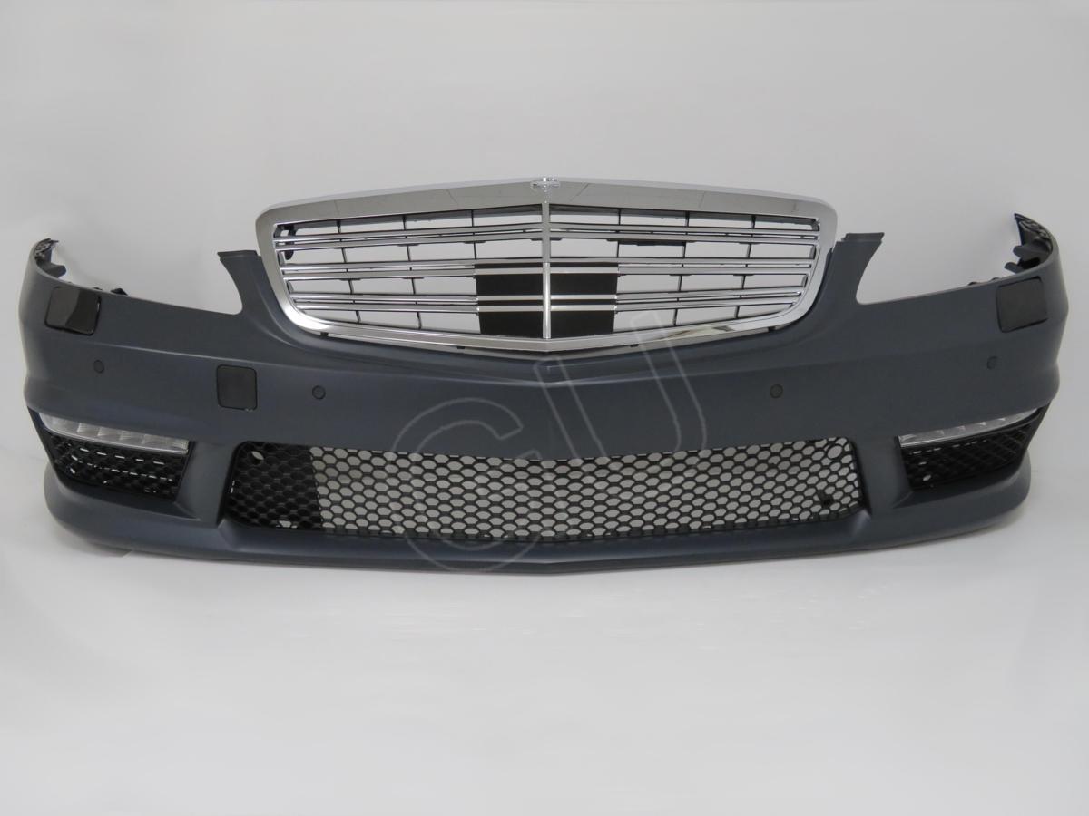 【新品】 ベンツ S W221 S63 S65 AMG 後期 フロント バンパー グリル LED フォグ ランプ デイ ライト A ...