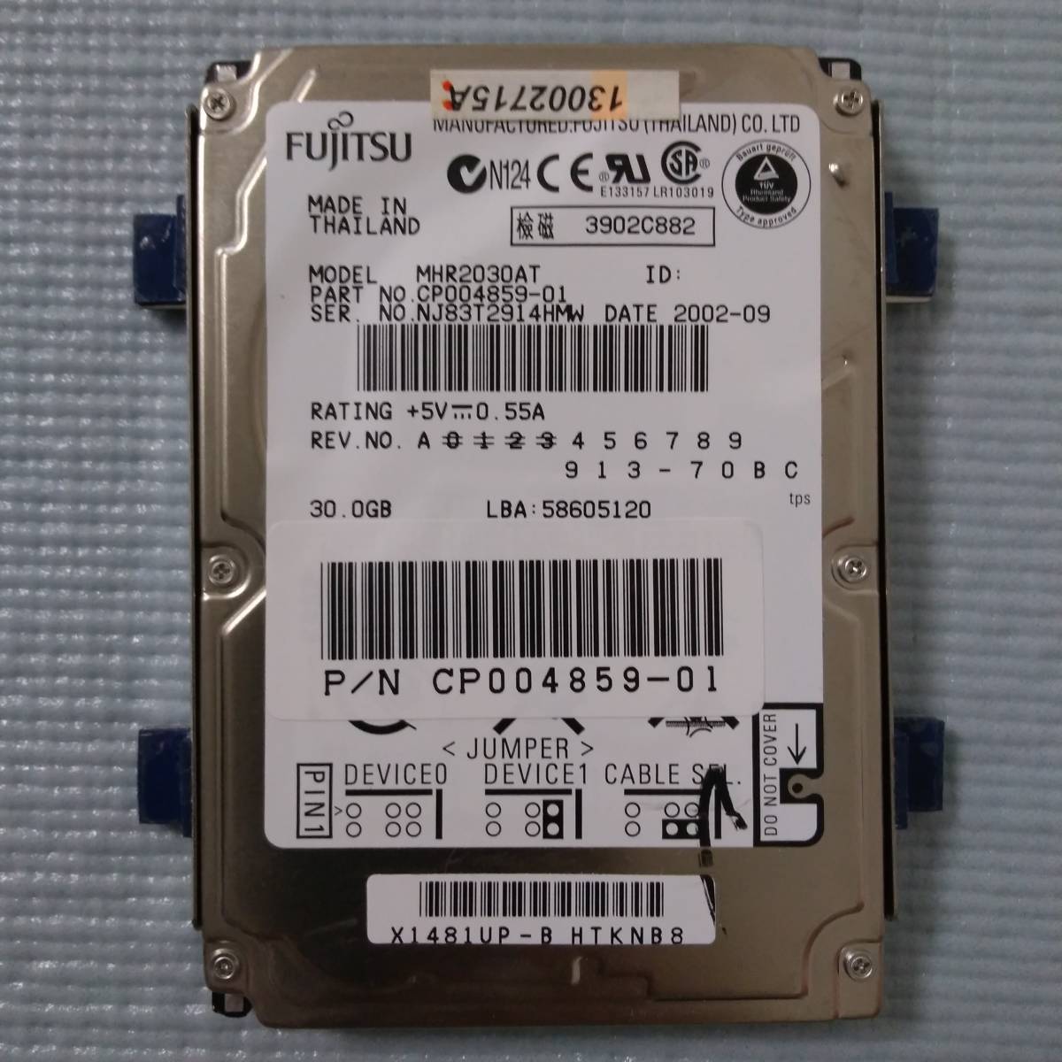 富士通 Fujitsu/ 『MHR2030AT』 / 2.5インチ ハードディスク HDD/ 【30GB】の落札情報詳細 - Yahoo ...