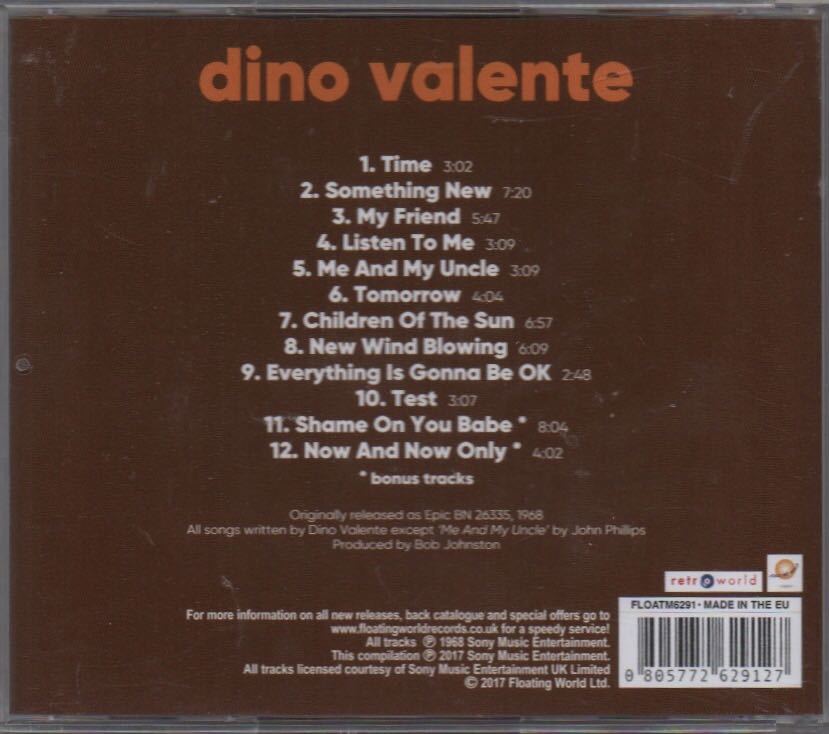 Dino Valente/68年傑作に+2曲/アシッドフォーク/フォークロック/シンガーソングライター/サイケ/名盤探検隊 ...