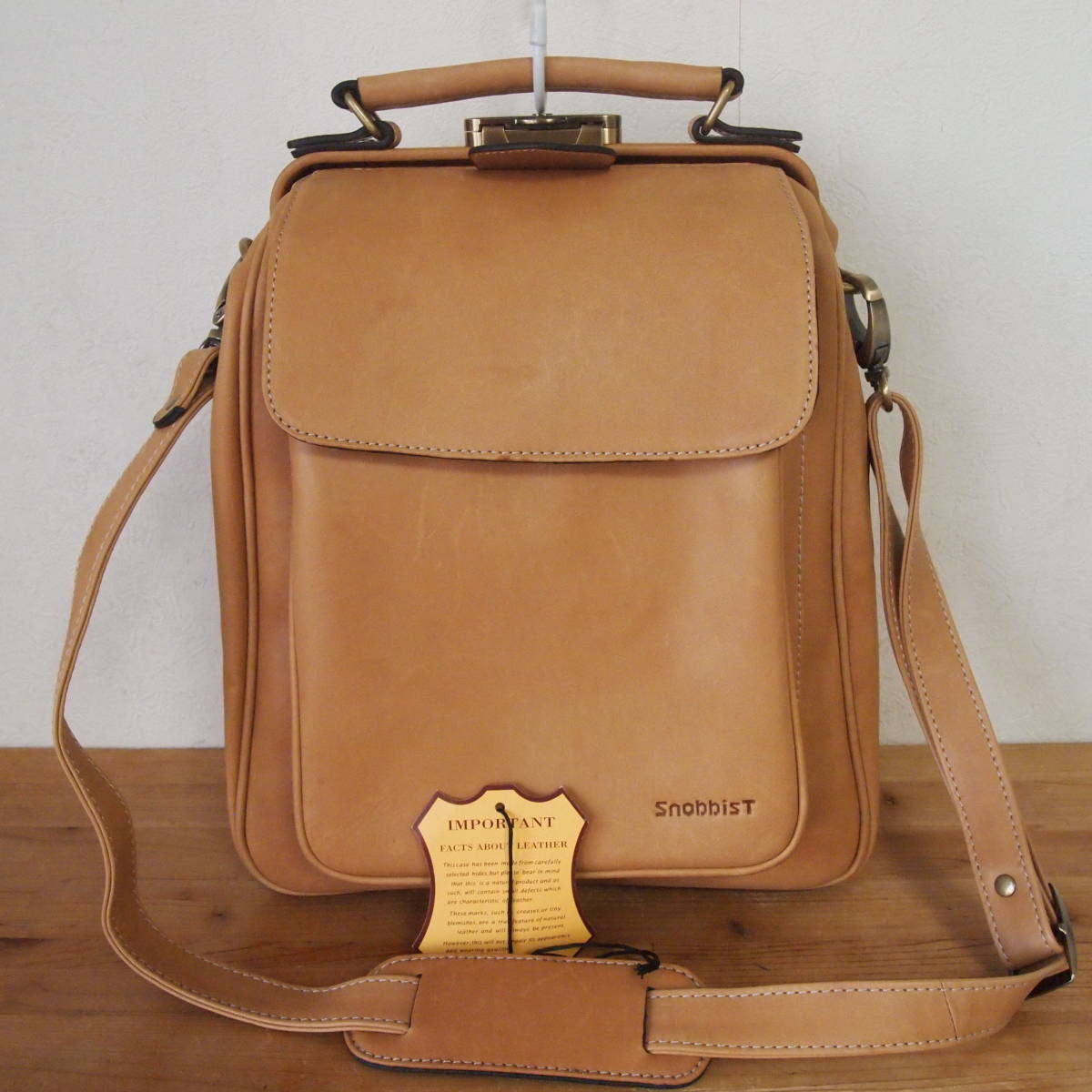 *廃番品*Snobbist/スノビスト*2way*グローブレザー*ダレスバッグ*ダレス*バッグ*ショルダーバッグ*ナチュラル*の落札情報詳細 - Yahoo!オークション落札価格検索 オークフリー