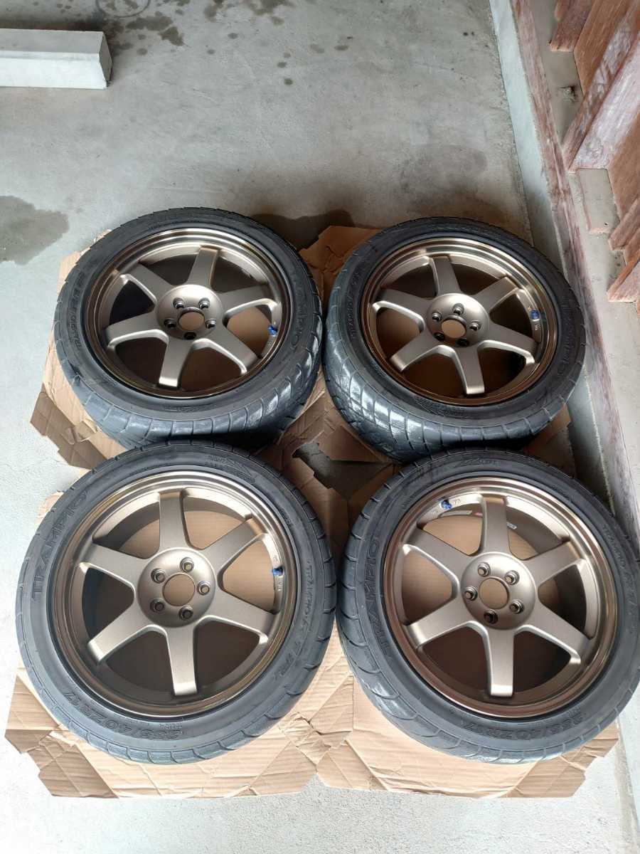 RAYS レイズ VOLK RACING ボルクレーシング TE37 17×8.5J PCD100 5穴 BRZ ZC 86 ZN スバル カローラスポーツ プリウス 即決本州送料無料の落札 ...