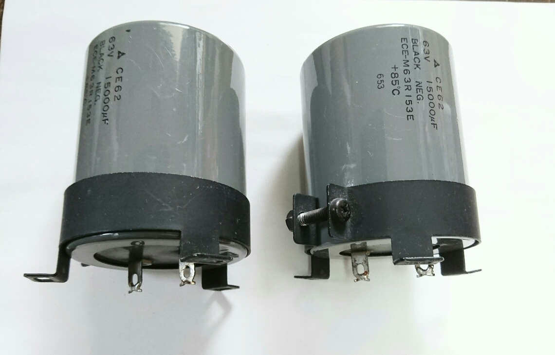松下 電解コンデンサー CE62 63V15000μF 2個セット 中古の落札情報詳細 - ヤフオク落札価格検索 オークフリー