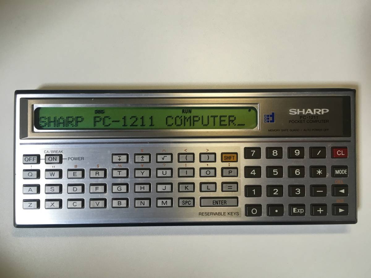 【液晶修理済・動作品】希少 SHARP PC-1211 Pocket Computer ポケットコンピュータ ポケコン 世界初のポケコン TRS-80 PC-1の落札情報詳細 - Yahoo ...
