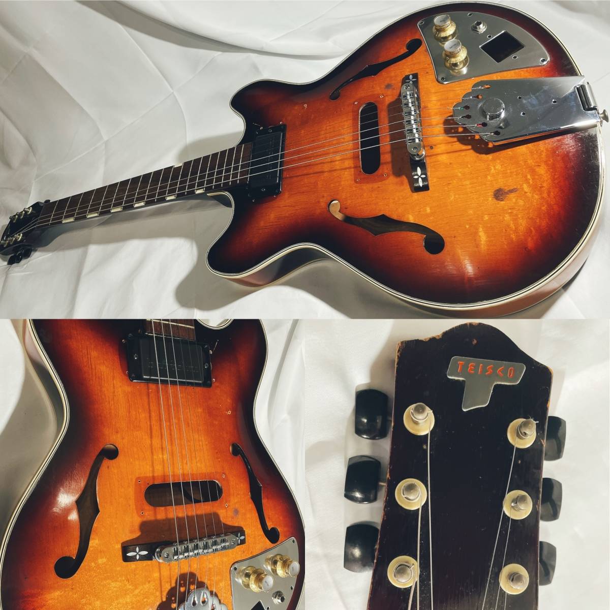 teisco EP-9 BARTOLINI custom改造品 ビザール ギブソン gibson ES-125 ES-175 390 335 ...