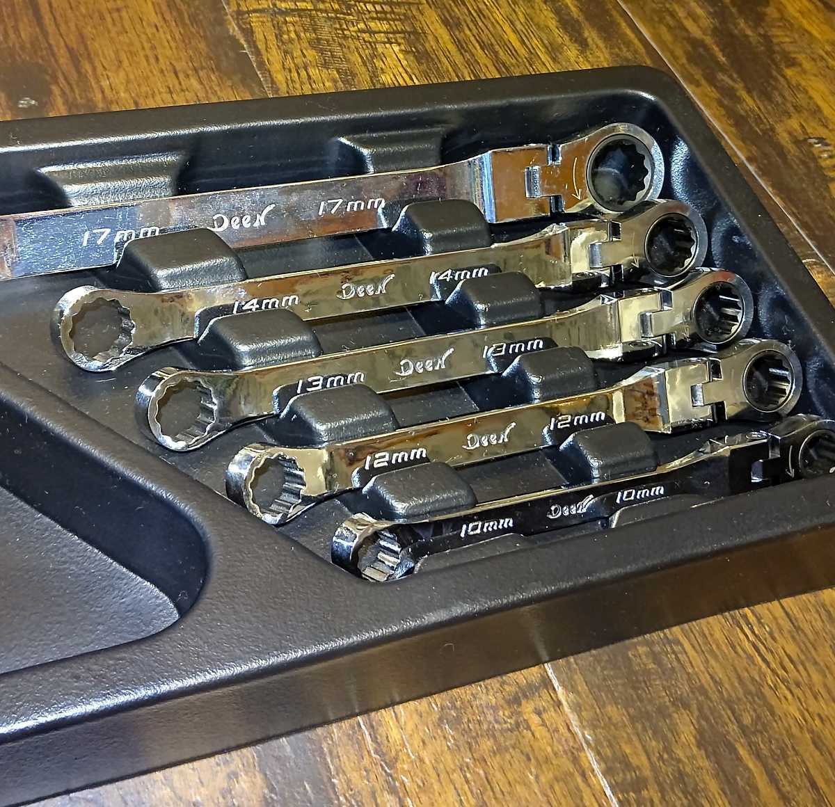 【新品】ディーン ラチェット メガネ レンチ 5PCセット DEEN 未使用の落札情報詳細 - ヤフオク落札価格検索 オークフリー