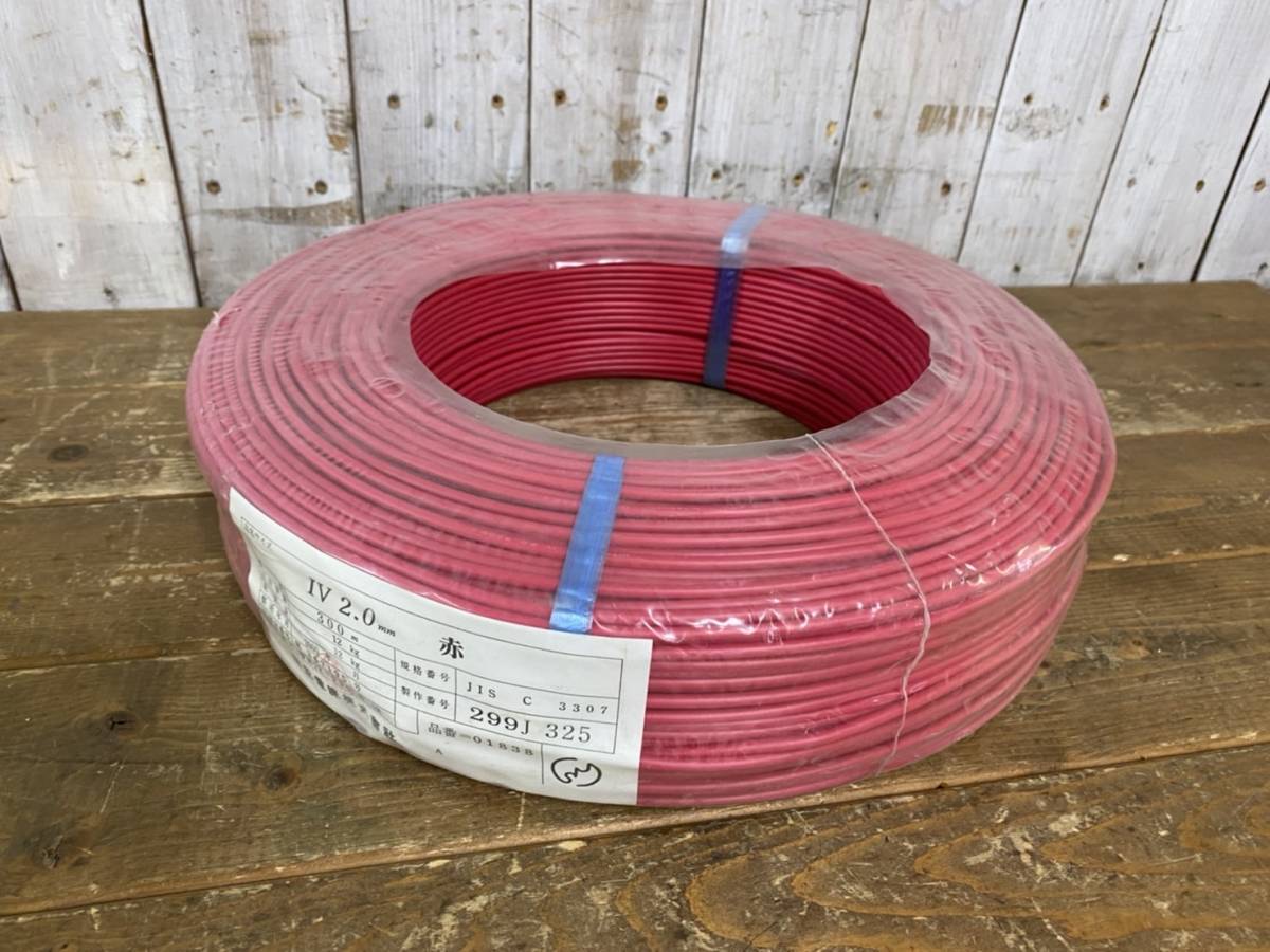 【未使用】★【H-7762】未使用品 保管品 日立電線 ビニル絶電線電 IV 2.0mm 赤 300m 12kgの落札情報詳細 - Yahoo!オークション落札価格検索 オークフリー