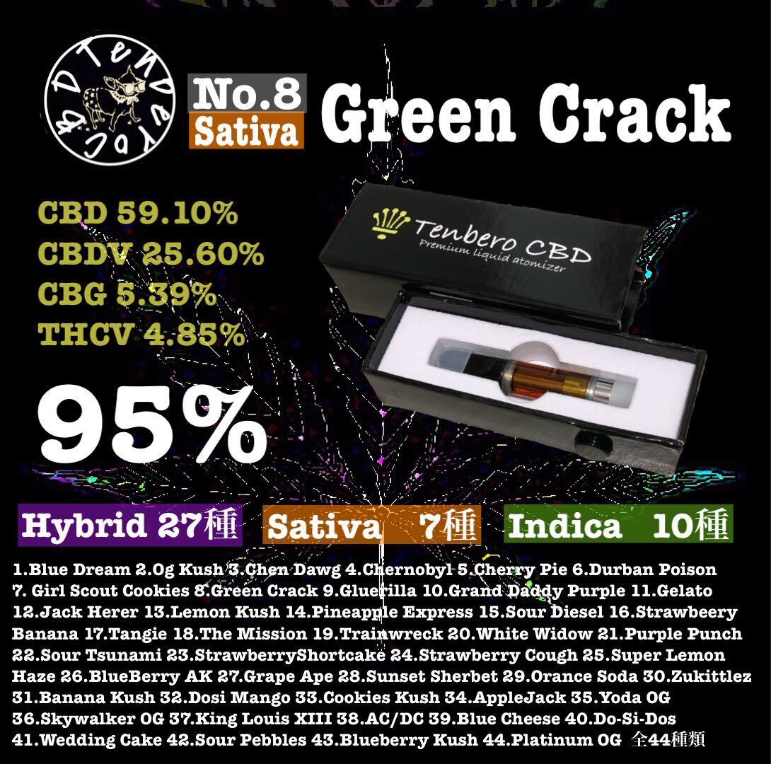 【未使用】高濃度 95% CBD フルスペ リキッド アトマイザー 1ml Green Crackの落札情報詳細 - ヤフオク落札価格検索 オークフリー
