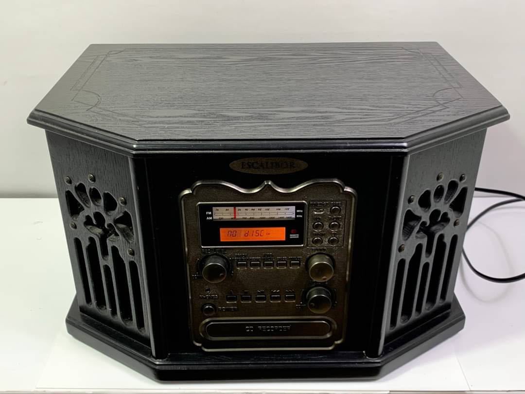 ESCALIBOR 木製 マルチプレーヤー 6900 オーディオ レコード CD カセットテープ AM FM ラジオ アンティーク調 エスキャリバー ジャンク の落札情報詳細| ヤフオク落札 ...