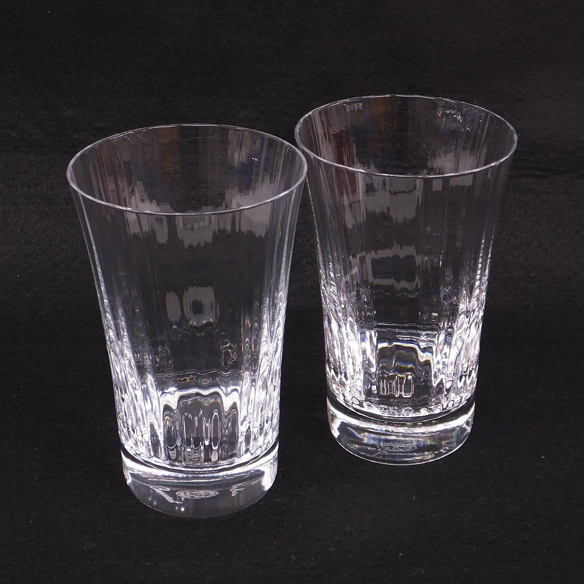 【やや傷や汚れあり】1円～ おたからや xm240 バカラ Baccarat ミルニュイ（マティアスサイン）ハイボールタンブラー2客セット ...