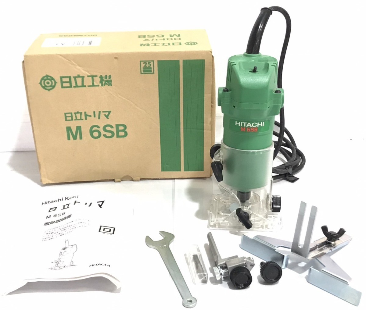【目立った傷や汚れなし】 中古品 日立工機 電動工具 トリマ M6SB HiKOKI 日立 取説付き 電動トリマー 軸径6㎜ スピンドルロック付 m0409-1-3b の落札情報詳細 ...