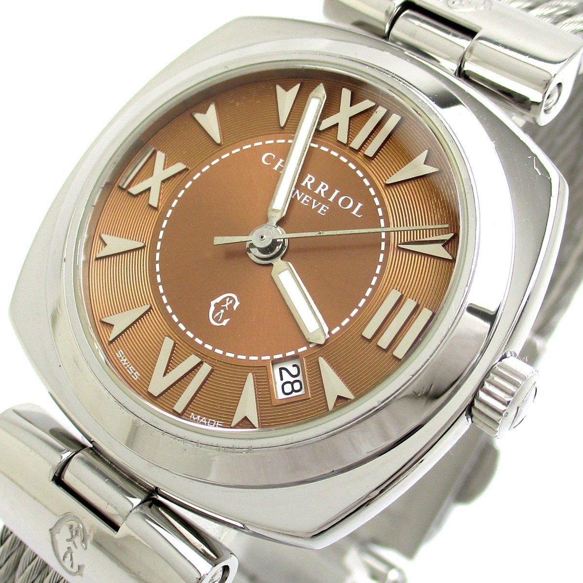 【やや傷や汚れあり】1円 シャリオール アレキサンダー ボーイズ ピンク文字盤 ALEXL 時計 CHARRIOL クォーツ メンズ ...