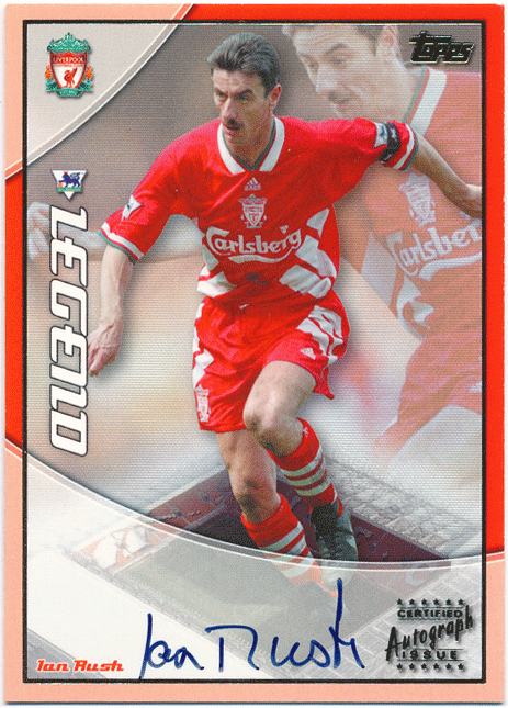 【やや傷や汚れあり】Ian Rush Soccer 2003 Topps Premier Gold Signatures Auto オート ...