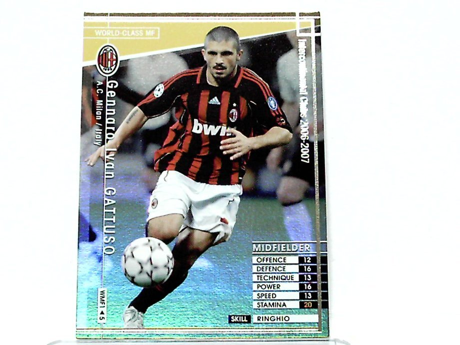 【未使用に近い】WCCF 2006-2007 WMF ガットゥーゾ Gennaro Ivan Gattuso 1978 Italy AC.Milan 06-07 World‐Class MFの ...