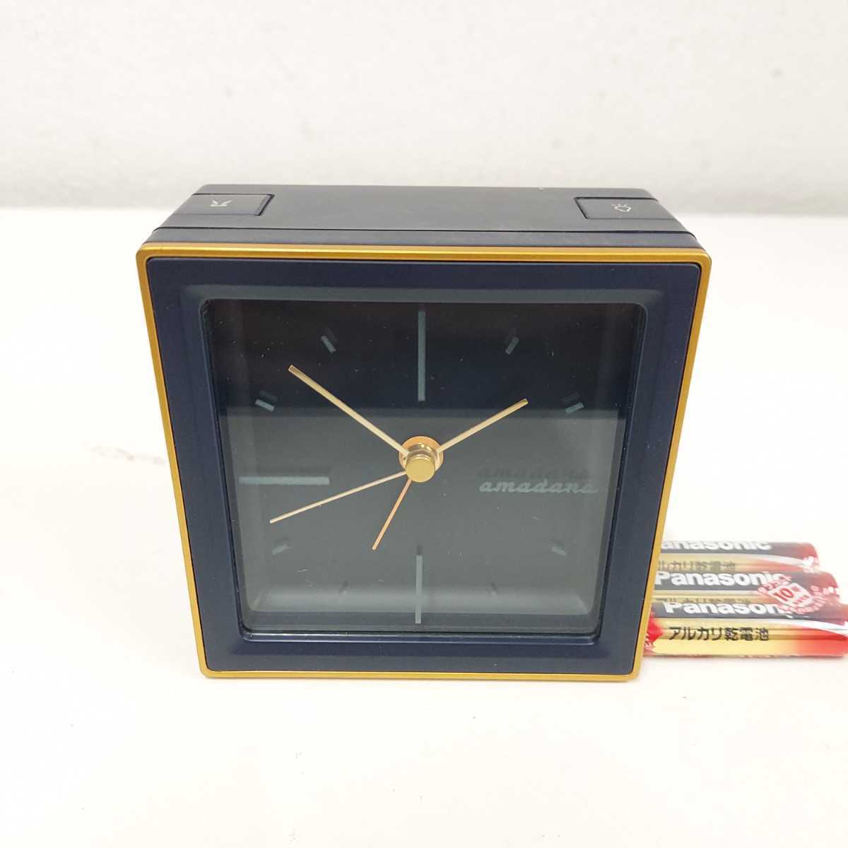 【目立った傷や汚れなし】★動作良好品★amadana/アマダナ★目覚まし時計/置き時計★CZ-135/ネイビー★卓上★電動式★シンプルモダン/スタイリッシュ★ハイセンス★の落札情報詳細 ...
