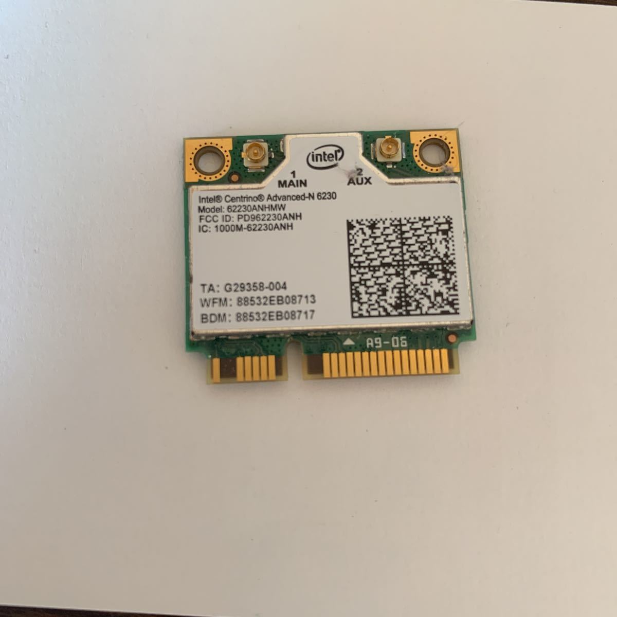 【目立った傷や汚れなし】Intel Centrino Advanced-N 6230 802.11a/b/g/n 300Mbps + Bluetooth 3.0 無線LANカード ...