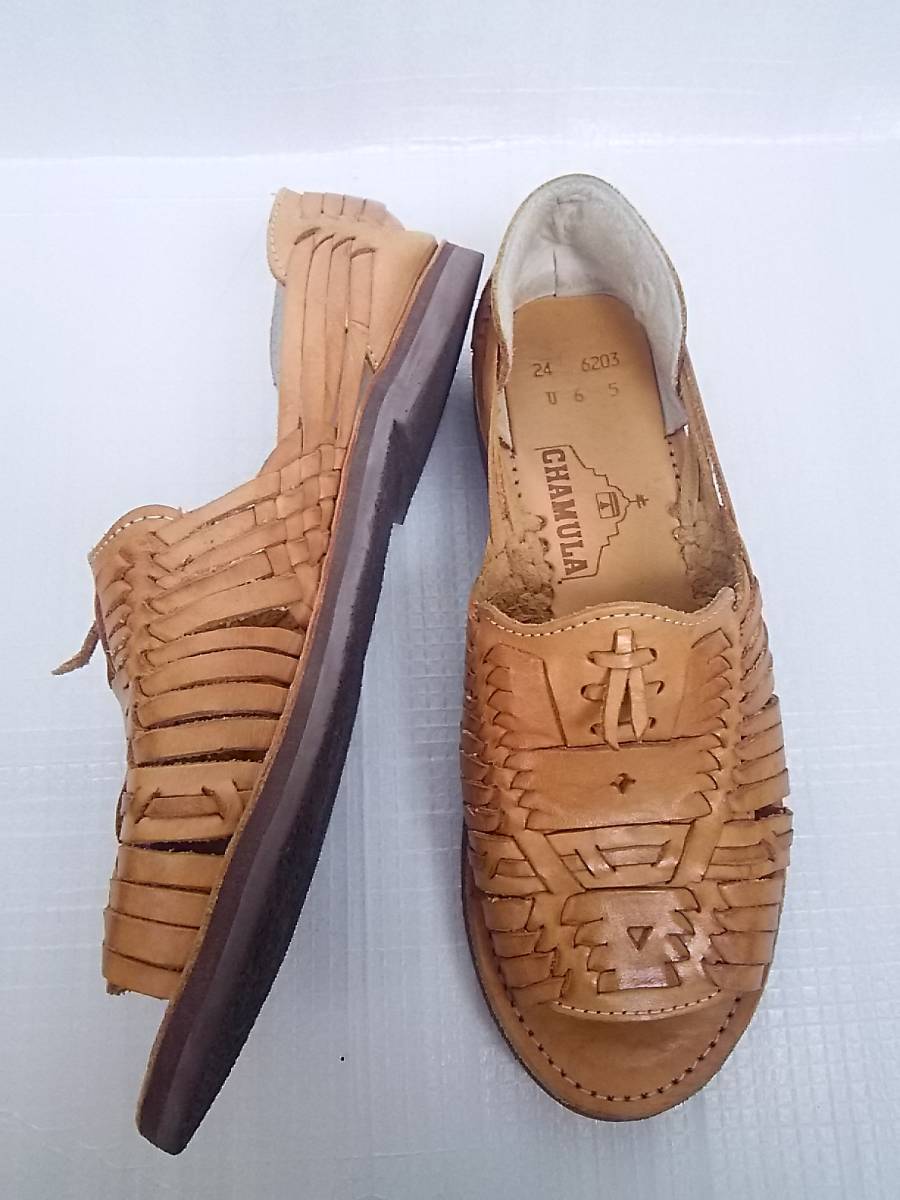 【目立った傷や汚れなし】【数回使用中古美品】チャムラCHAMULA 本革レザースリッポンシューズ UXMAL WOMENレディース 24cm ライトブラウン茶色 フラット ペッタンコ の落札 ...