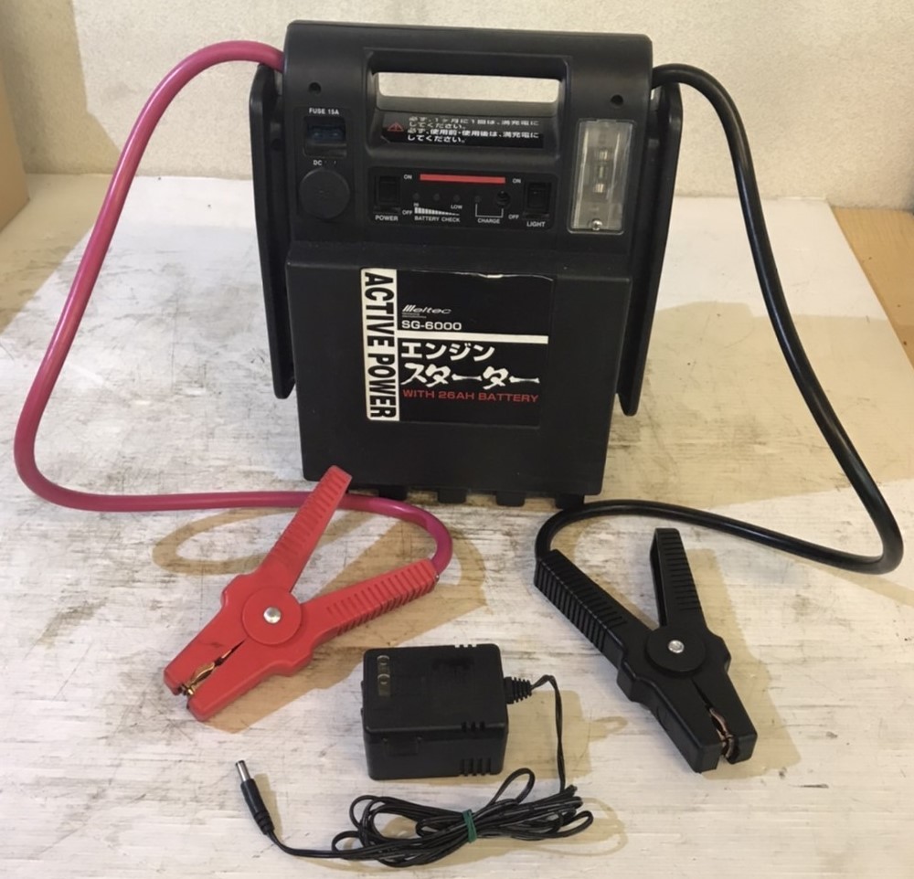 【やや傷や汚れあり】Meltec メルテック SG-6000 エンジンスターター ポータブルバッテリー 26AH エンジンブースター 持ち運びの落札情報詳細 - ヤフオク落札価格検索 オークフリー
