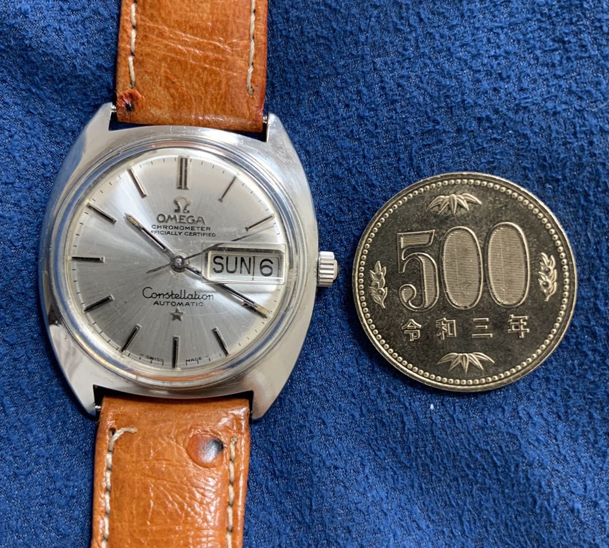 OMEGA オメガ Geneveジュネーブ アンティーク腕時計 AUTOMATIC 自動巻 Tool 9070 デイト ゴールド 金色メンズ ...