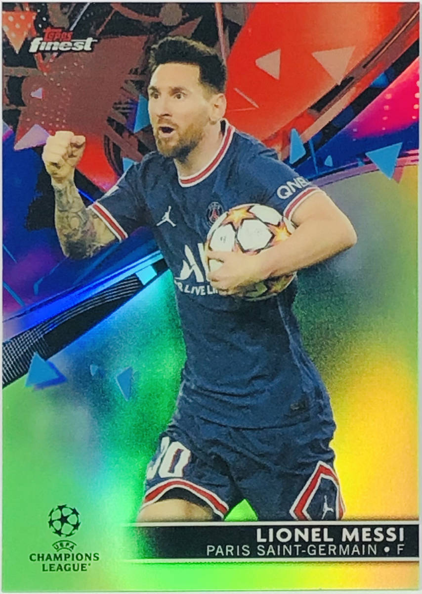 【目立った傷や汚れなし】【メッシ/Lionel Messi】2021-22 Topps Finest UEFA Champions ...