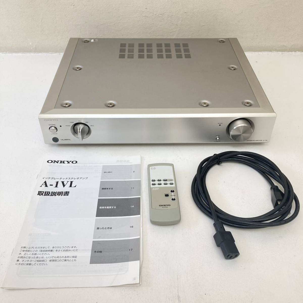 【目立った傷や汚れなし】【完動美品・動作保証付き】 ONKYO オンキョー A-1VL インテグレーテッドステレオアンプ プリメインアンプ の ...