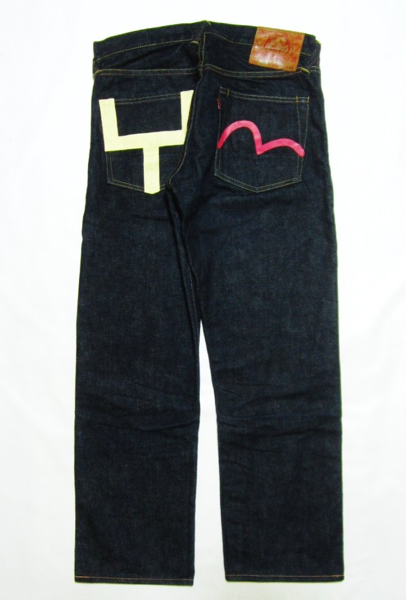 【目立った傷や汚れなし】濃紺 美品 正規品 本物 EVISU エヴィス No2/Lot 2000 ジーンズ/デニム /32×32/ピンク カモメ×Y ペンキ/日本製の落札情報詳細 ...