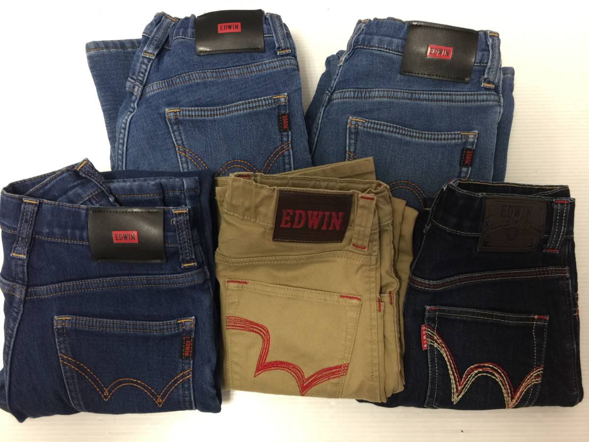 【やや傷や汚れあり】 【EDWINジーンズ5本まとめ】 エドウィン ボトム ウォームパンツ 秋冬 キッズファッション 男の子用 140-150サイズ(NF220911)252-141-② の ...