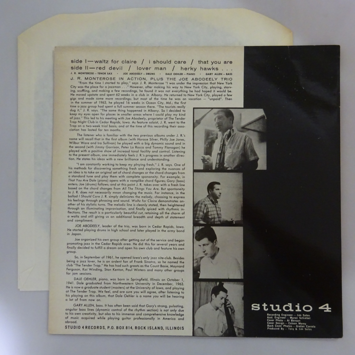 【やや傷や汚れあり】14006690;【US盤/Studio 4】J. R. Monterose + The Joe Abodeely ...