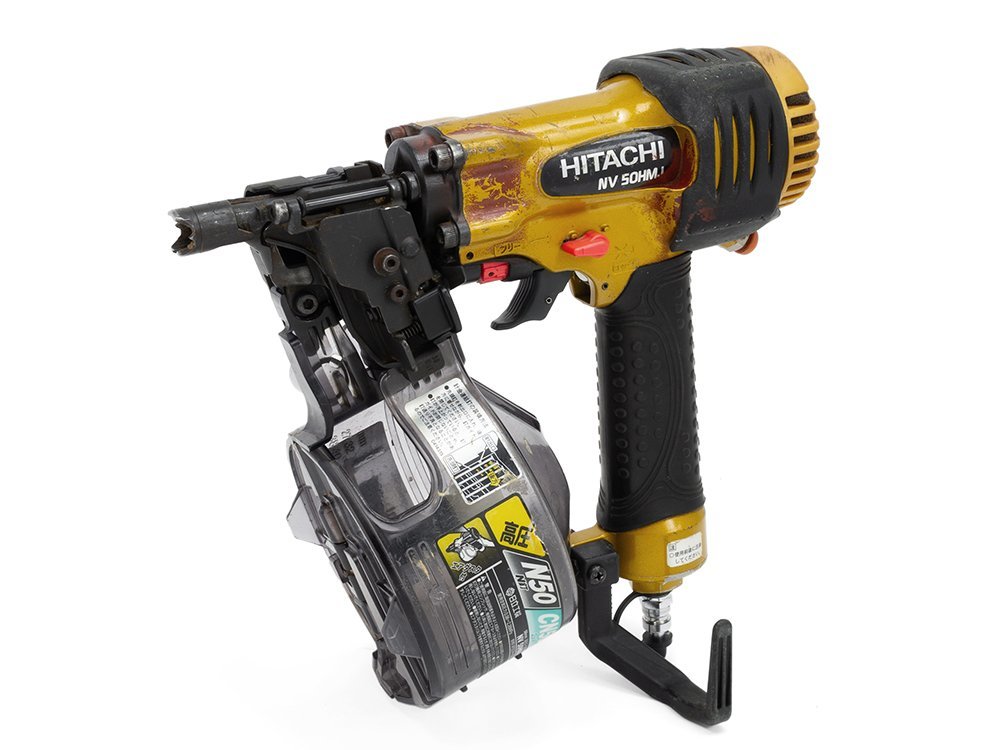 【傷や汚れあり】【Used】日立工機 HITACHI 50mm 高圧ロール釘打機 NV50HMJ エアダスタ機能搭載 本体のみの落札情報詳細 - ヤフオク落札価格検索 オークフリー