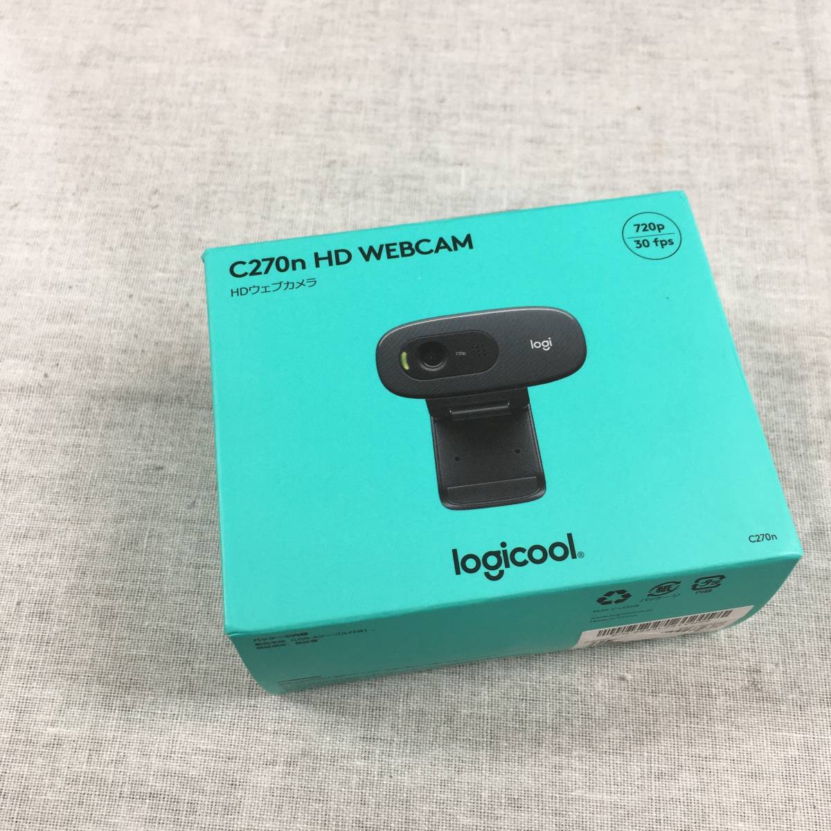 【目立った傷や汚れなし】現状品 ロジクール Webカメラ C270n HD 720P ストリーミング 小型 シンプル設計 Windows Mac Chrome 対応 ブラック ウェブカメラの ...